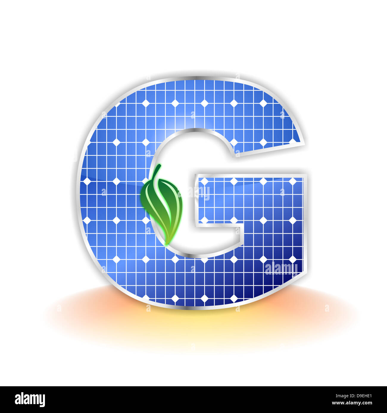 G, letter G, solar panel, illustration, icon, texture Stock Photo - Alamy