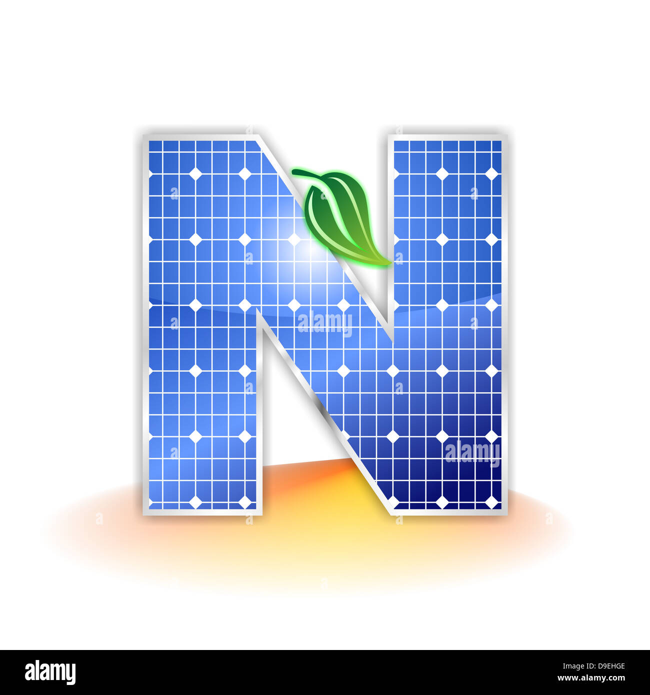 N,solar panel, illustration, letter N, solar panels, illustration, icon ...