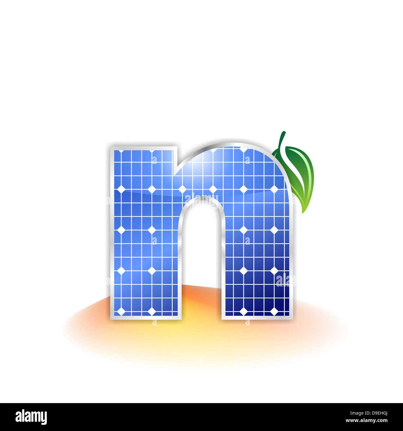 n, letter n, solar panels, illustration, icon, texture Stock Photo - Alamy