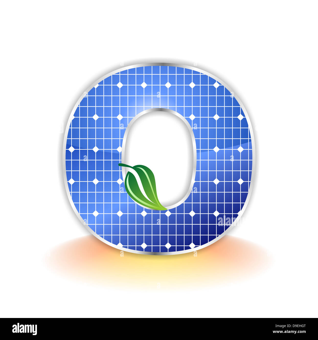 O,solar panel, illustration, letter O, solar panels, illustration, icon ...