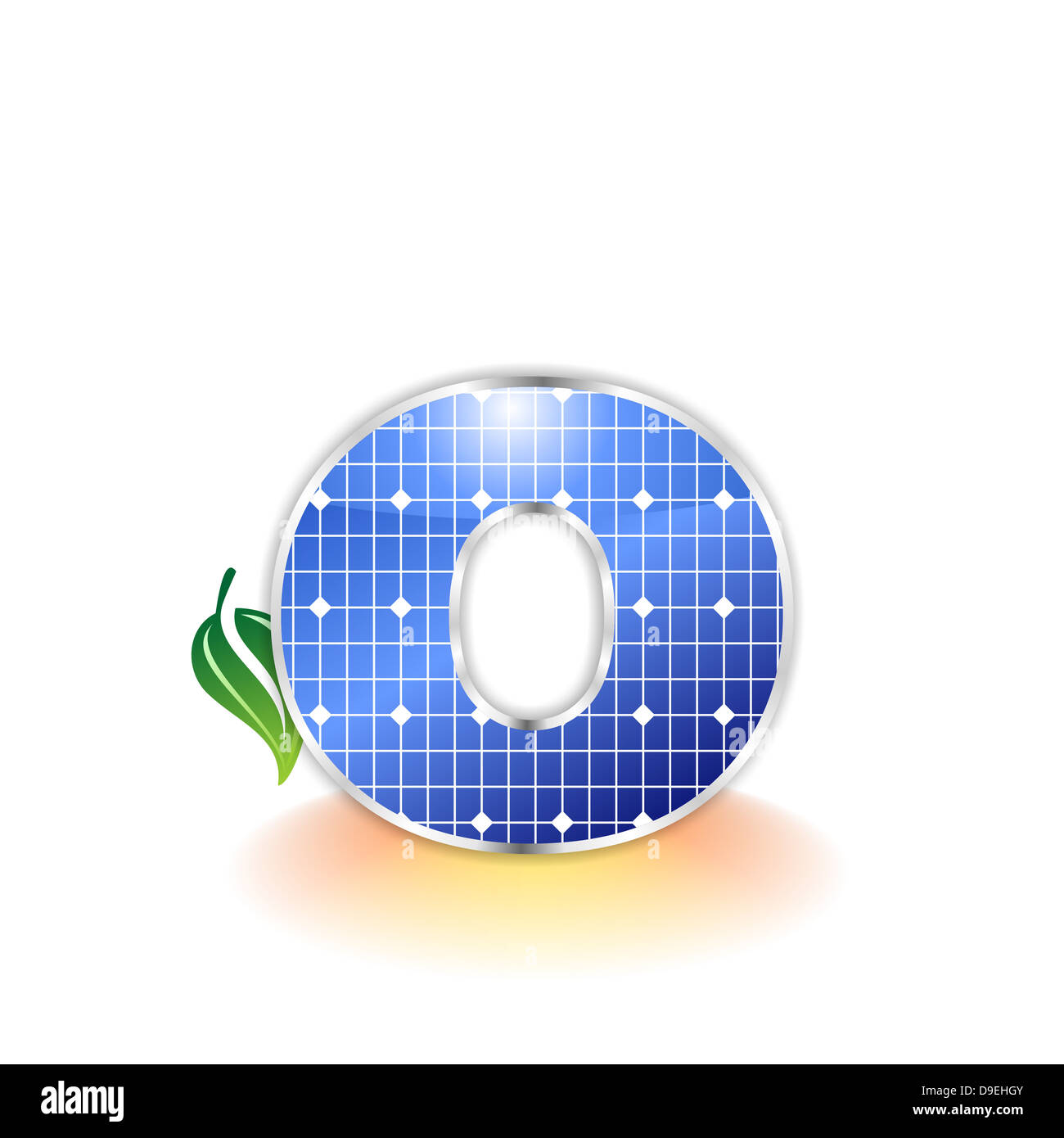 o, letter o, solar panel, illustration, icon, texture Stock Photo - Alamy