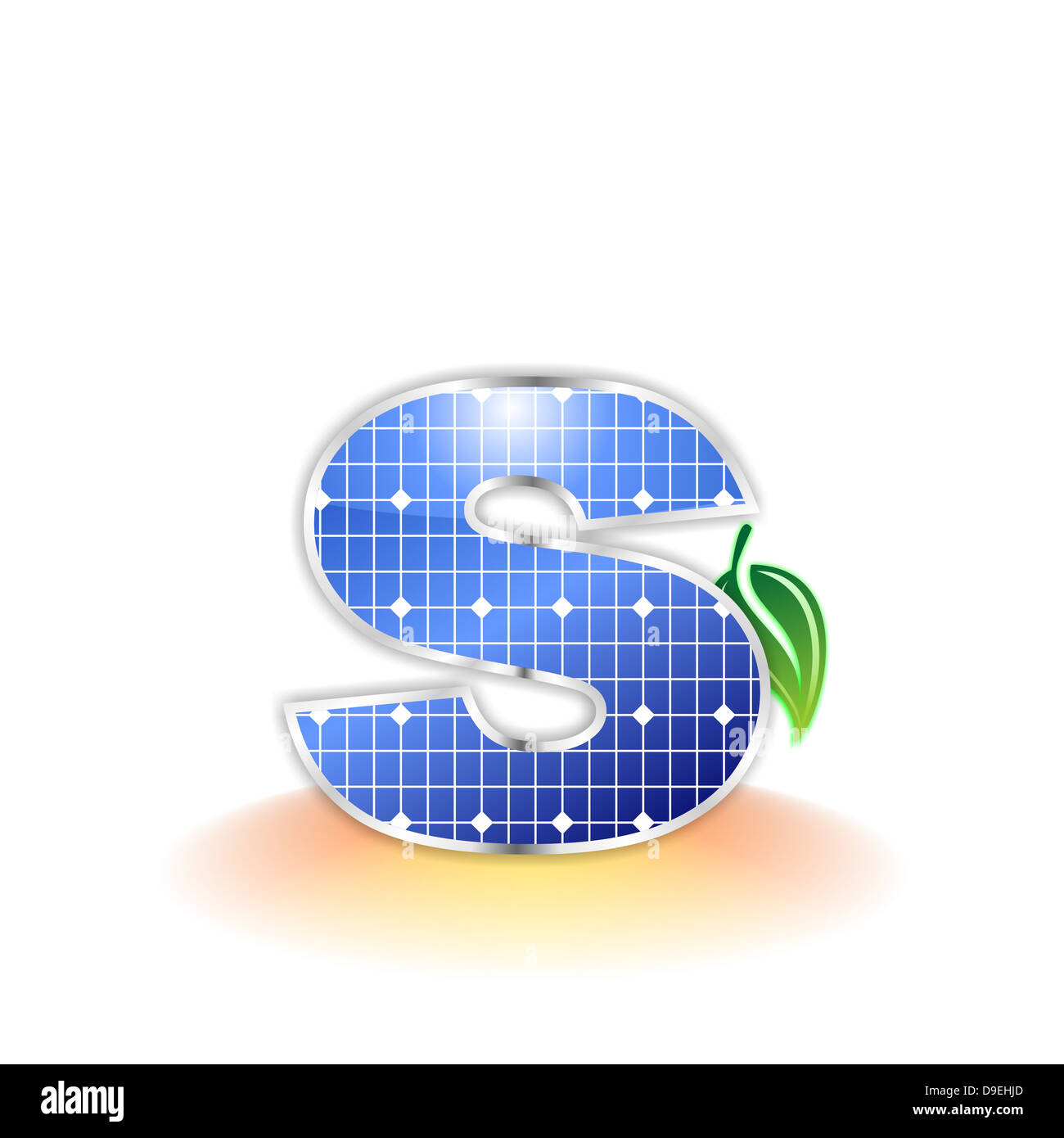 s, letter s, solar panel, illustration, icon, texture Stock Photo - Alamy