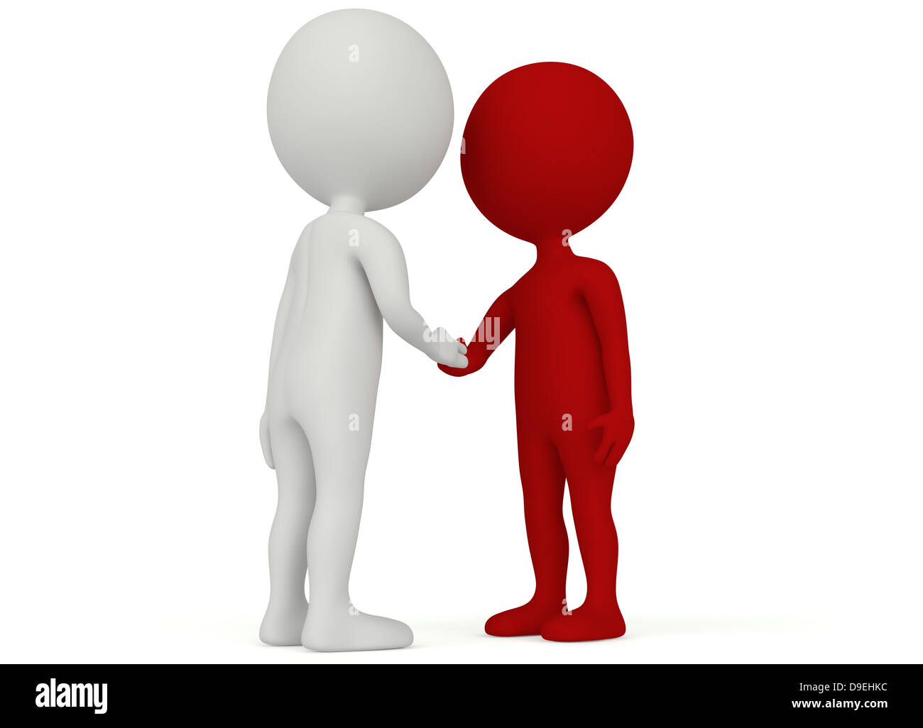 3d man businessman hand shake Cut Out Stock Images & Pictures - Alamy