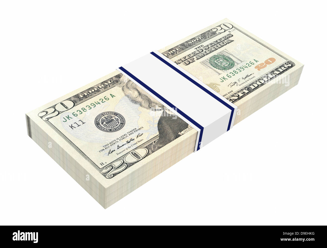 Dollars money isolated on white background Stock Photo - Alamy