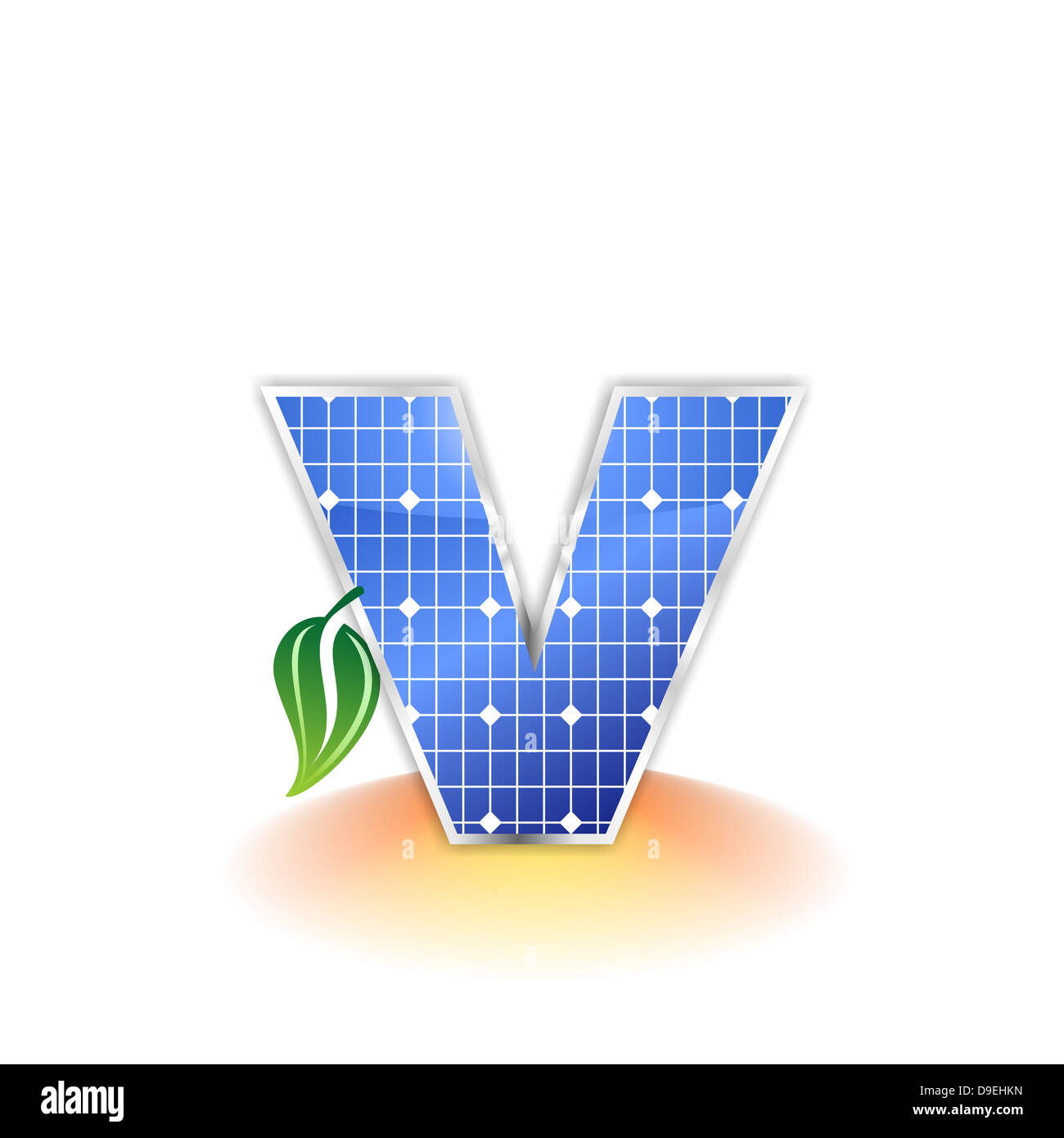 v, letter v, solar panel, illustration, icon, texture Stock Photo - Alamy