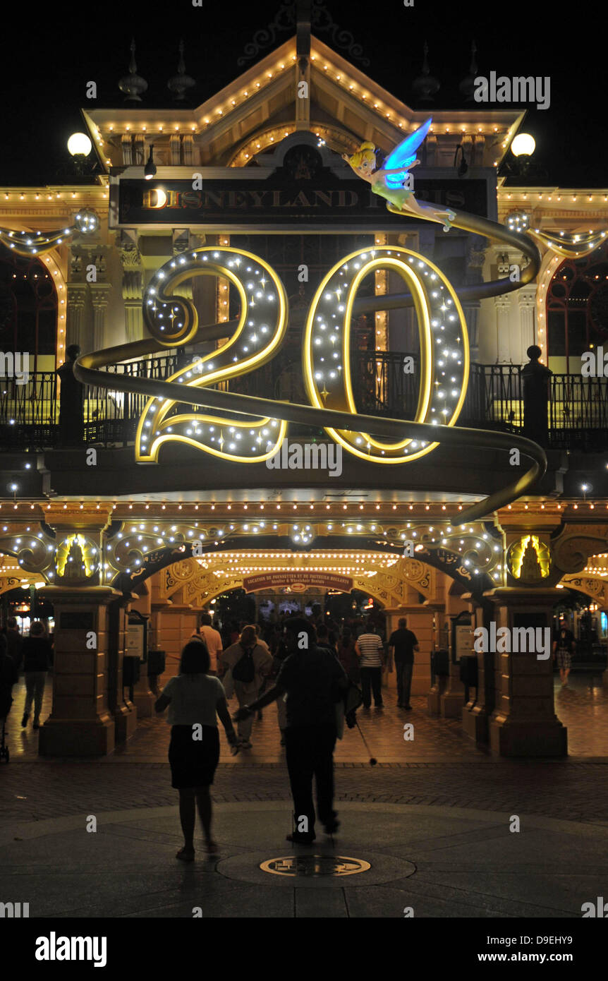 Paris, France. 18th June 2013. Sign at Disneyland in Paris celebrating ...