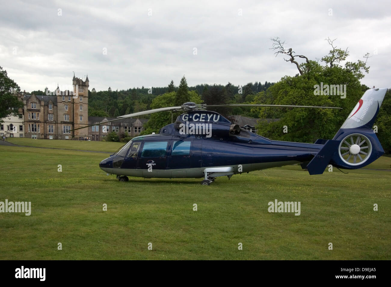 Blue 1988 Eurocopter AS365 Dauphin N1 Helicopter Stock Photo - Alamy