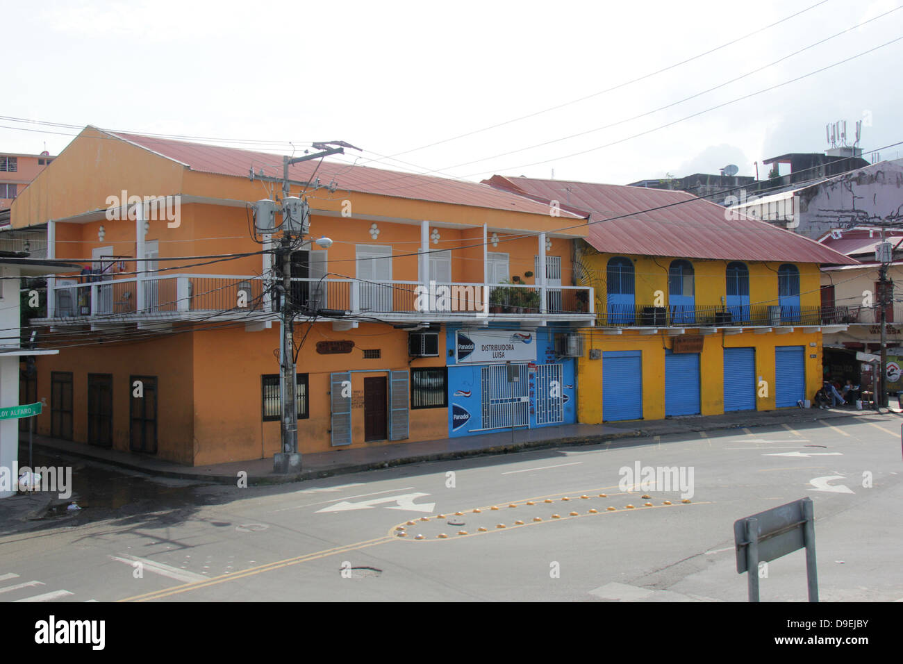 Avenida Eloy Alfaro buildings, Casco Antiguo, Panama Stock Photo - Alamy