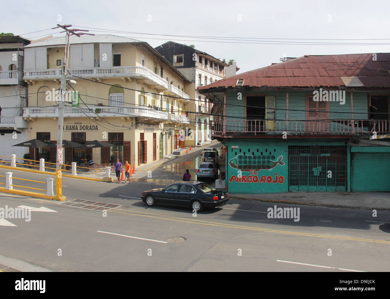 Avenida Eloy Alfaro buildings, Casco Antiguo, Panama Stock Photo - Alamy