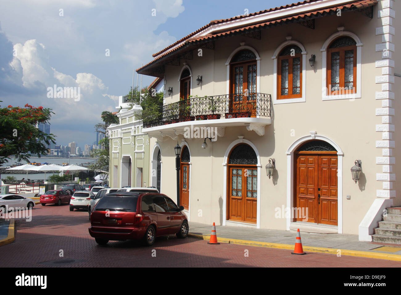 Avenida Eloy Alfaro buildings, Casco Antiguo, Panama Stock Photo - Alamy