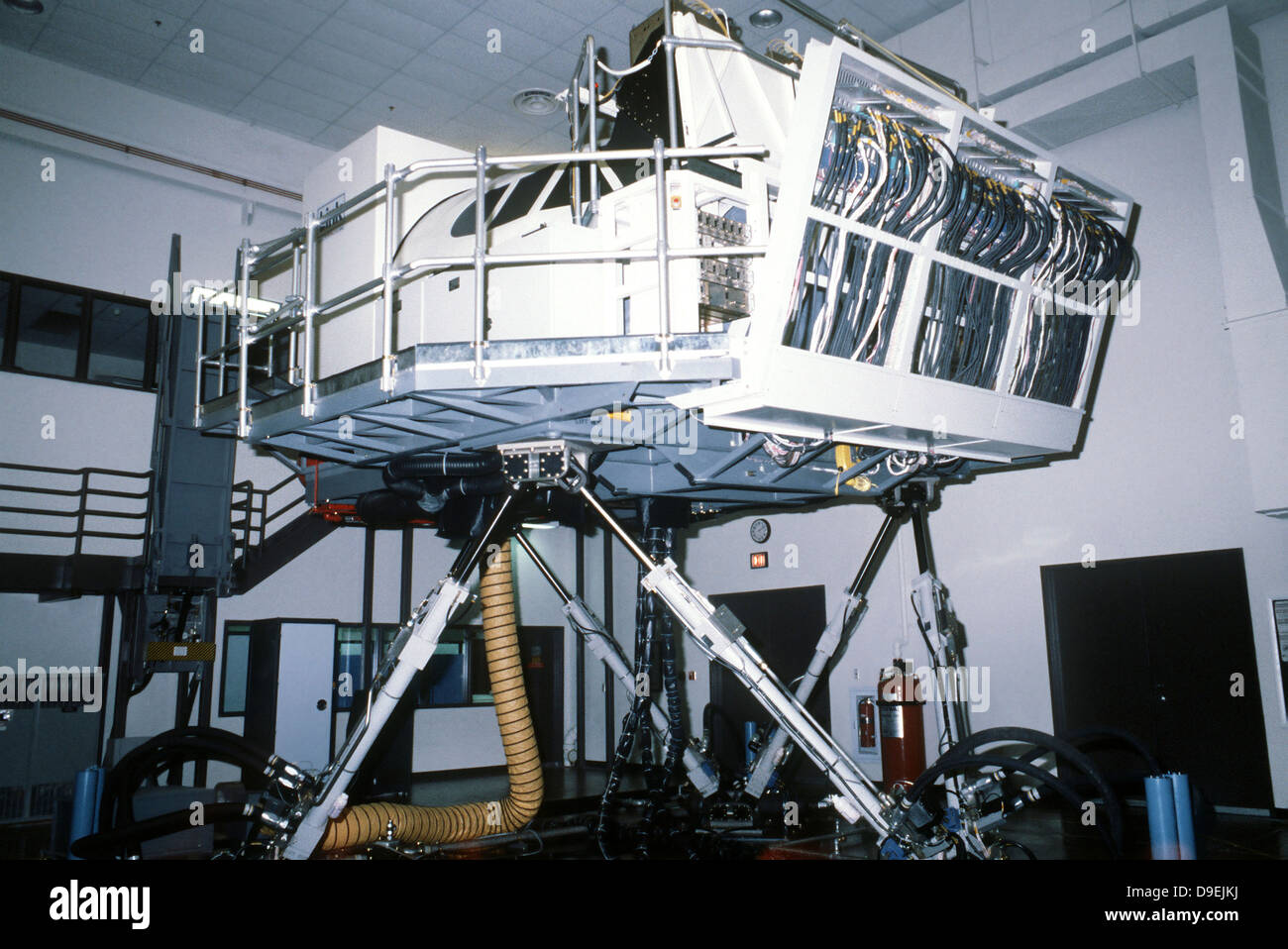 A B-52 aircraft flight simulator used for pilot and co-pilot training ...