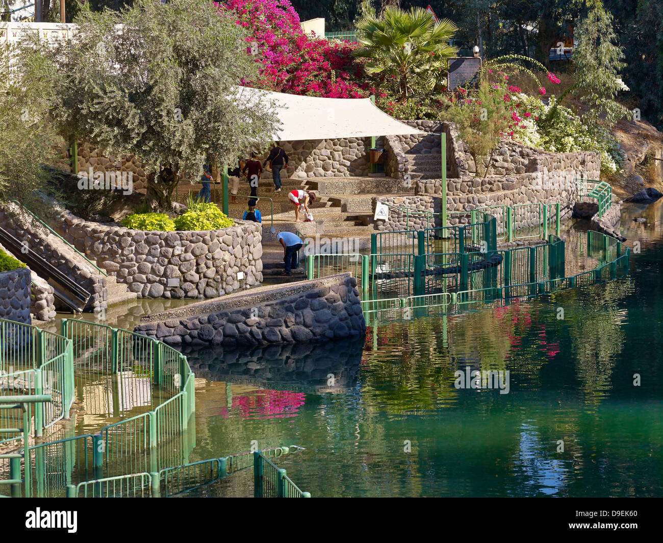 Yardenit, commercial baptismal site at the Jordan River near the Sea of ...