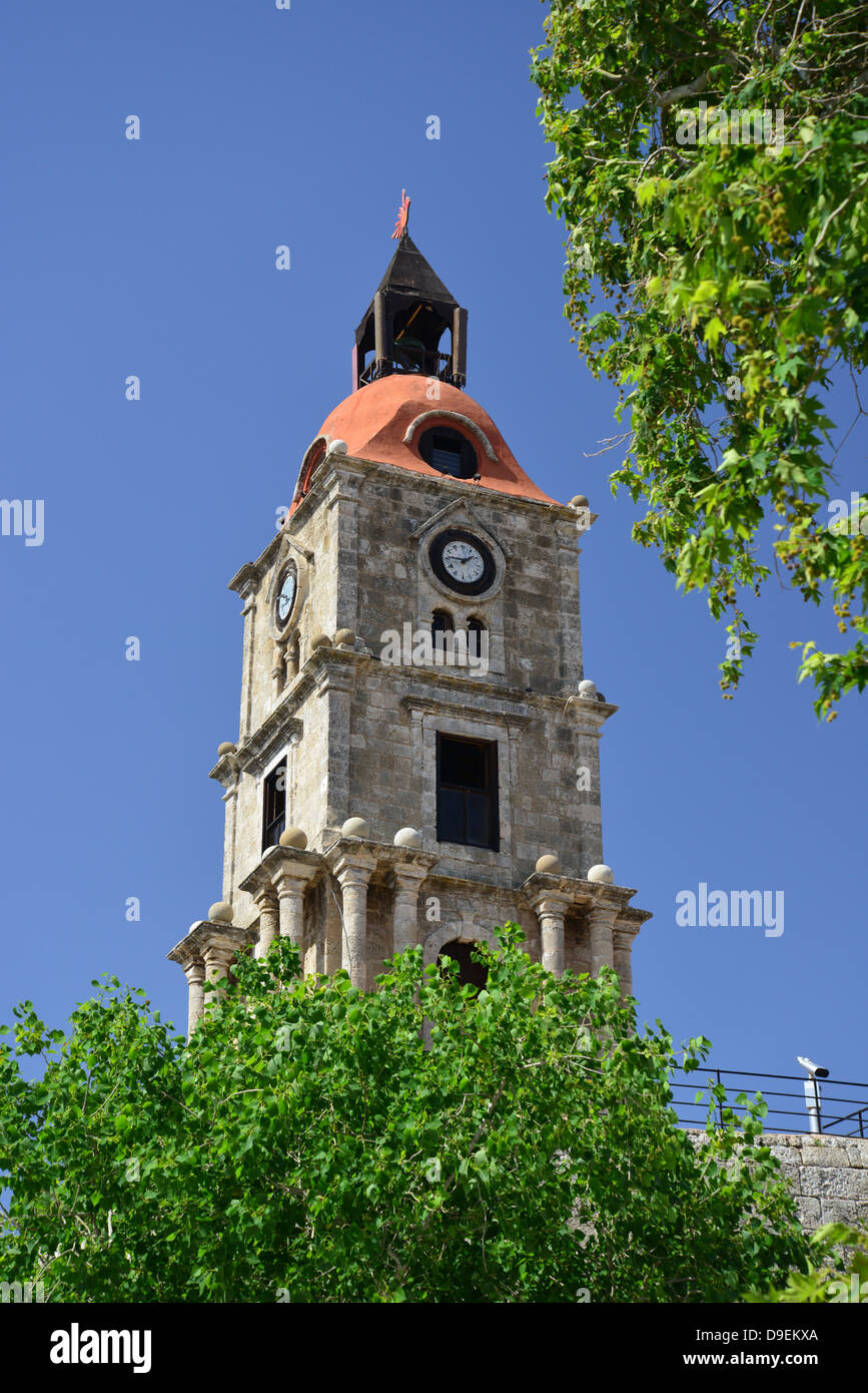 Byzantine Clock Tower, Old Town, City of Rhodes, Rhodes (Rodos), The ...