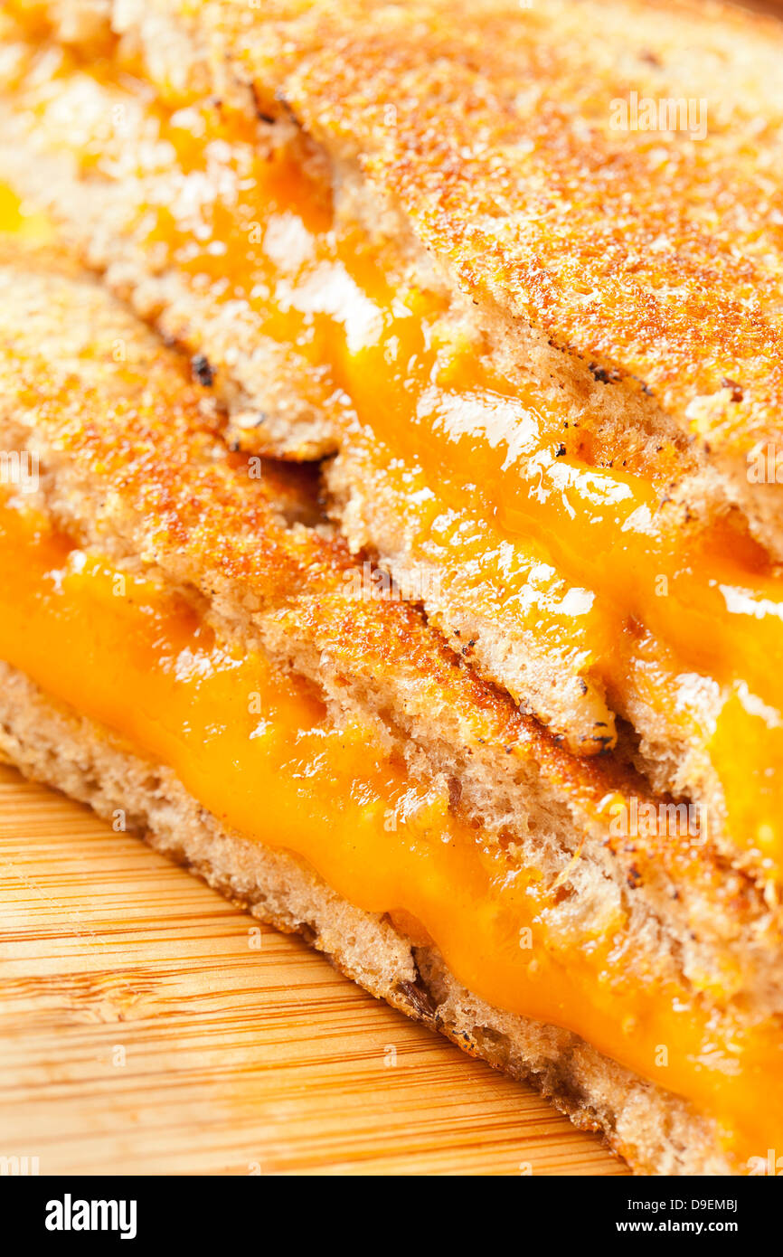 Traditional Homemade Grilled Cheese Sandwich on Whole Wheat Bread Stock ...