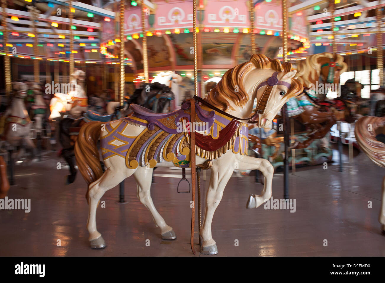 The beautifully restored carousel resides in a pavilion in Holyoke's ...
