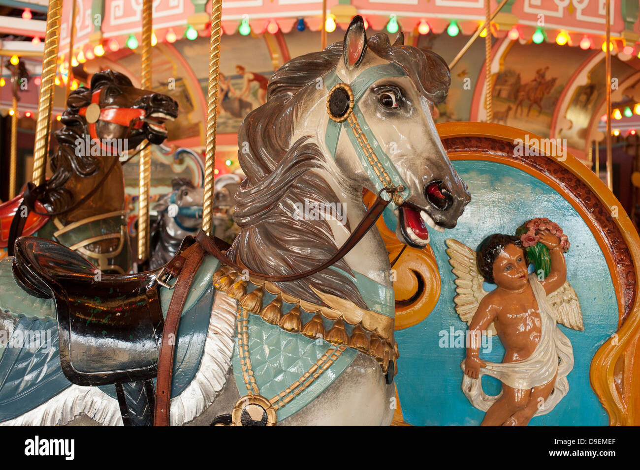 The beautifully restored carousel resides in a pavilion in Holyoke's ...