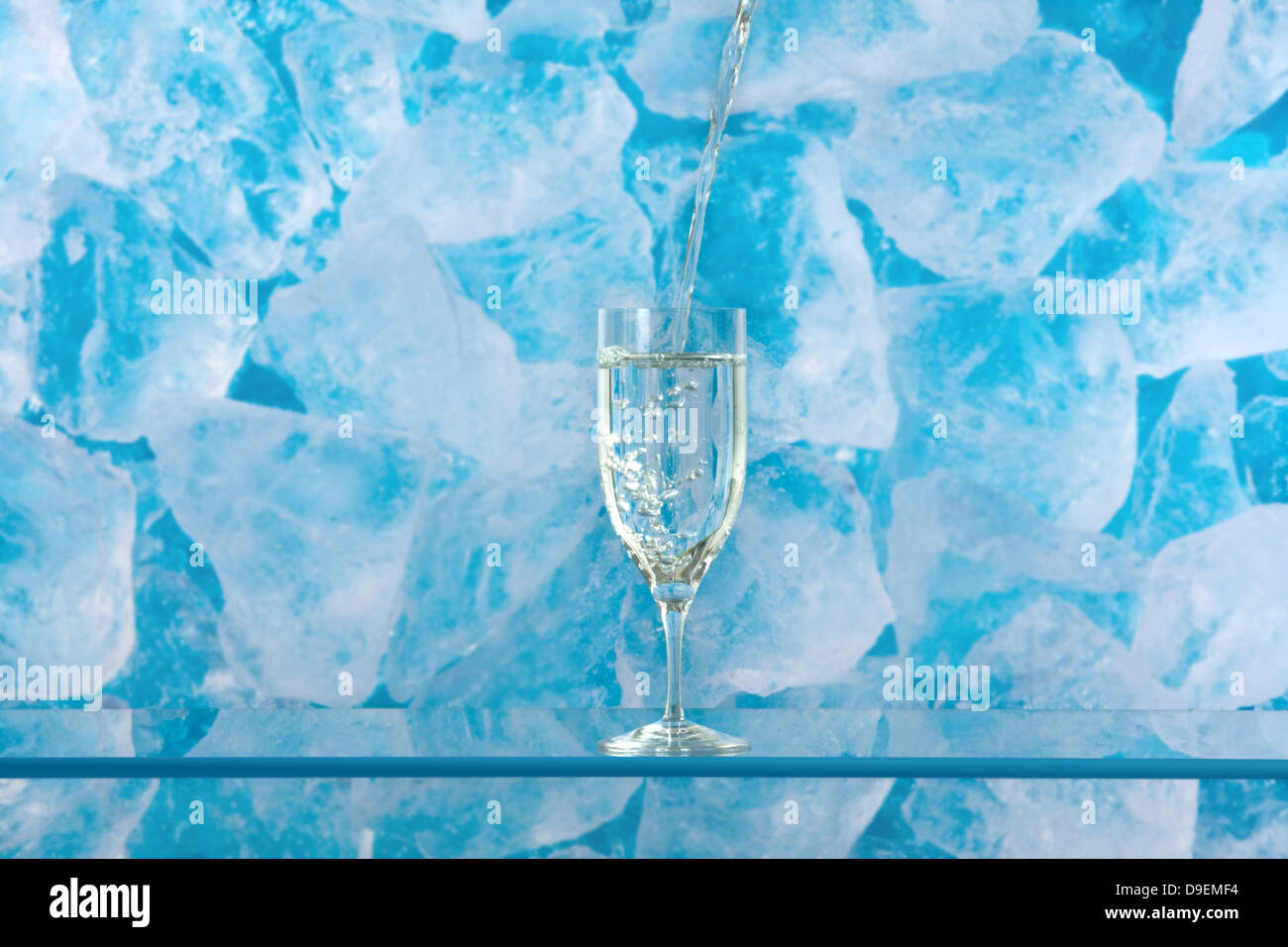 Glass of water and ice Stock Photo - Alamy