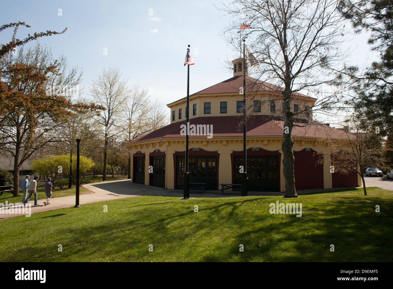 The beautifully restored carousel resides in a pavilion in Holyoke's ...