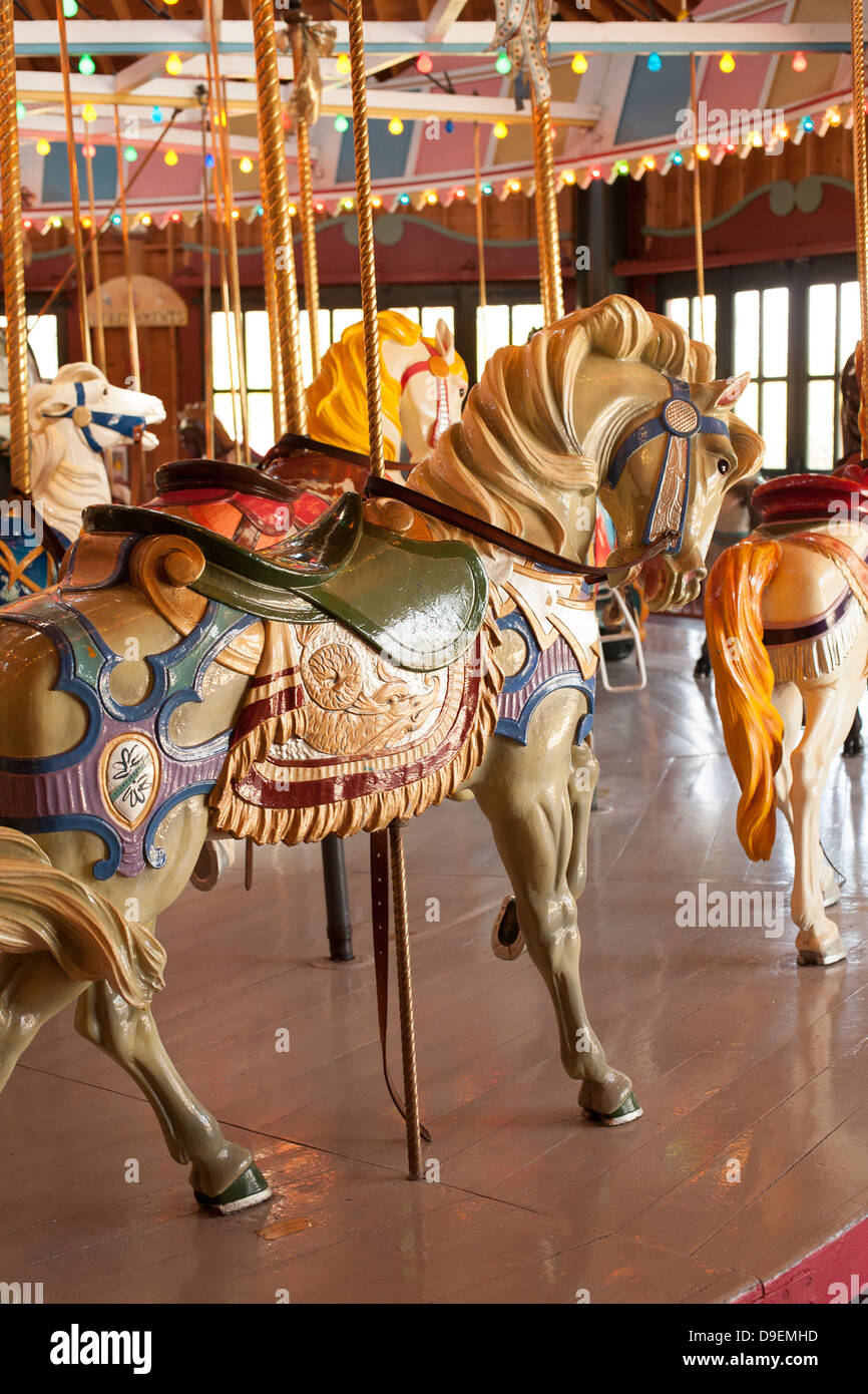 The beautifully restored carousel resides in a pavilion in Holyoke's ...