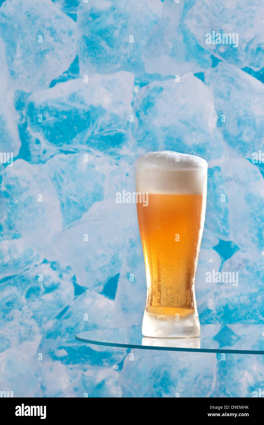 Beer and ice Stock Photo - Alamy