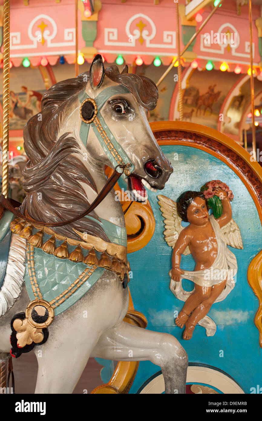 The beautifully restored carousel resides in a pavilion in Holyoke's ...