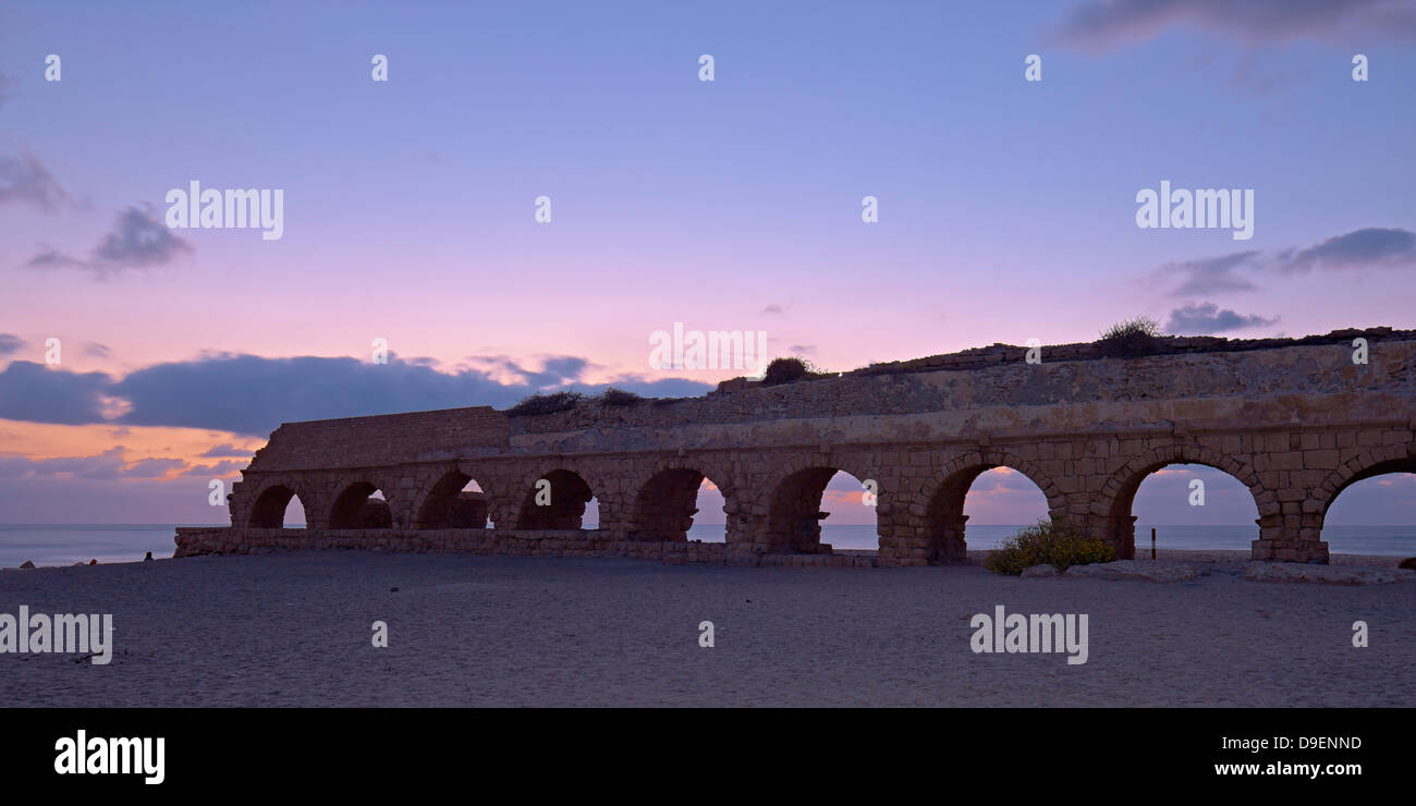 Aqueduct of Caesarea on the Mediterranean Sea, Israel Stock Photo - Alamy