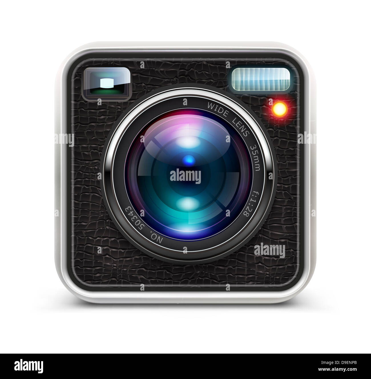 detailed icon representing cool photo camera with lens Stock Photo - Alamy