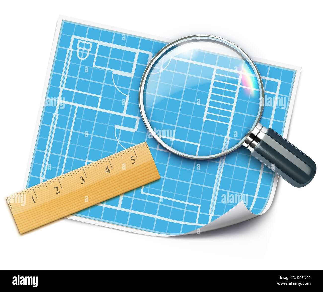 house layout planning concept with architecture house plan, wooden ...