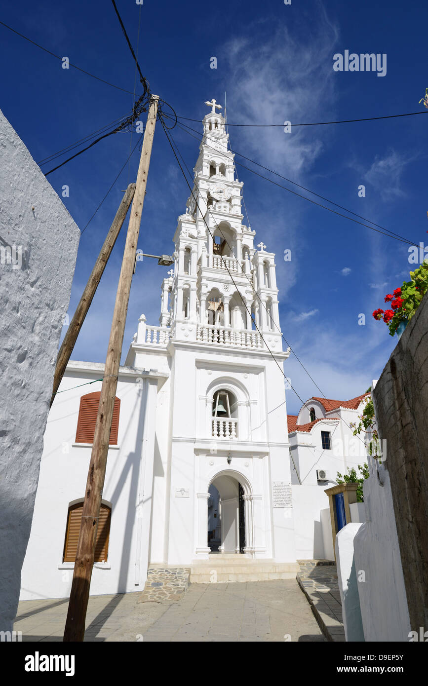 The bell tower of Archangel Michael's Orthodox Church, Archangelos ...