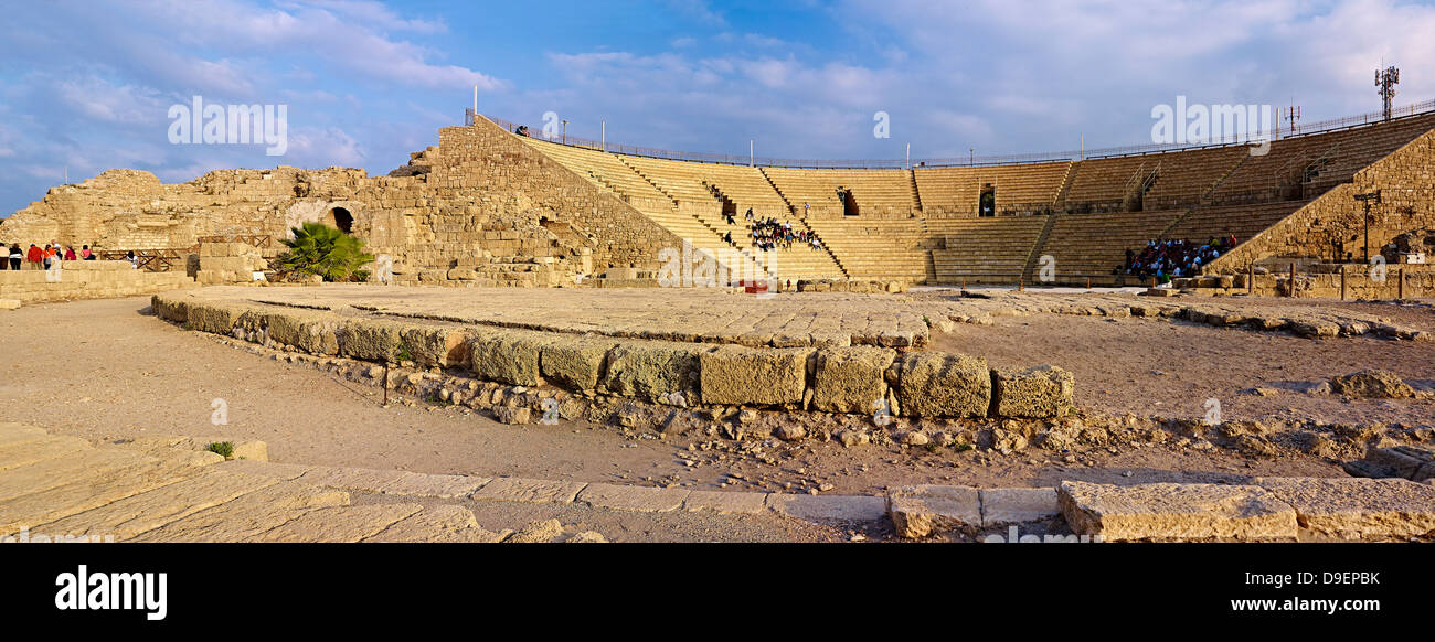 Ancient Roman Theatre in the city of Caesarea, Haifa District, Israel ...