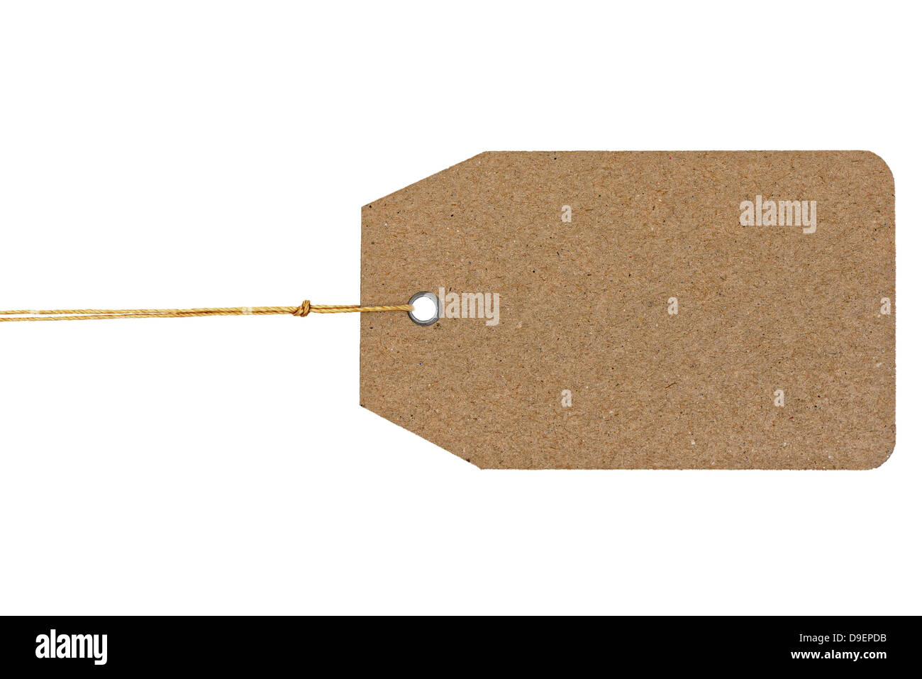 Tag of recycled paper isolated on white background Stock Photo - Alamy