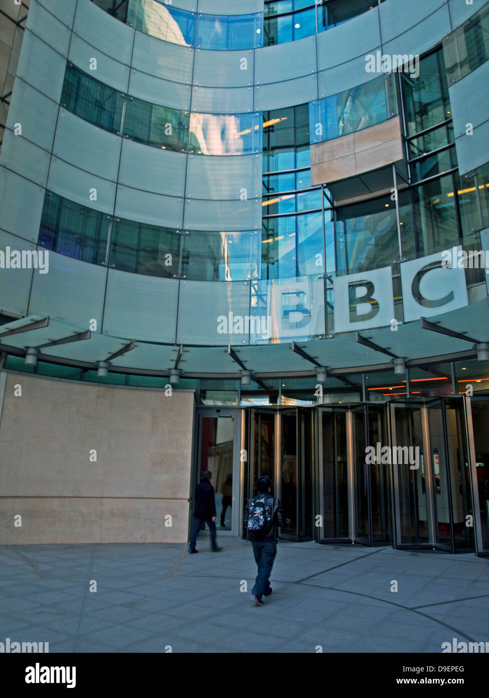 Facade of the new BBC Broadcasting House East Wing, Langham Place, City ...