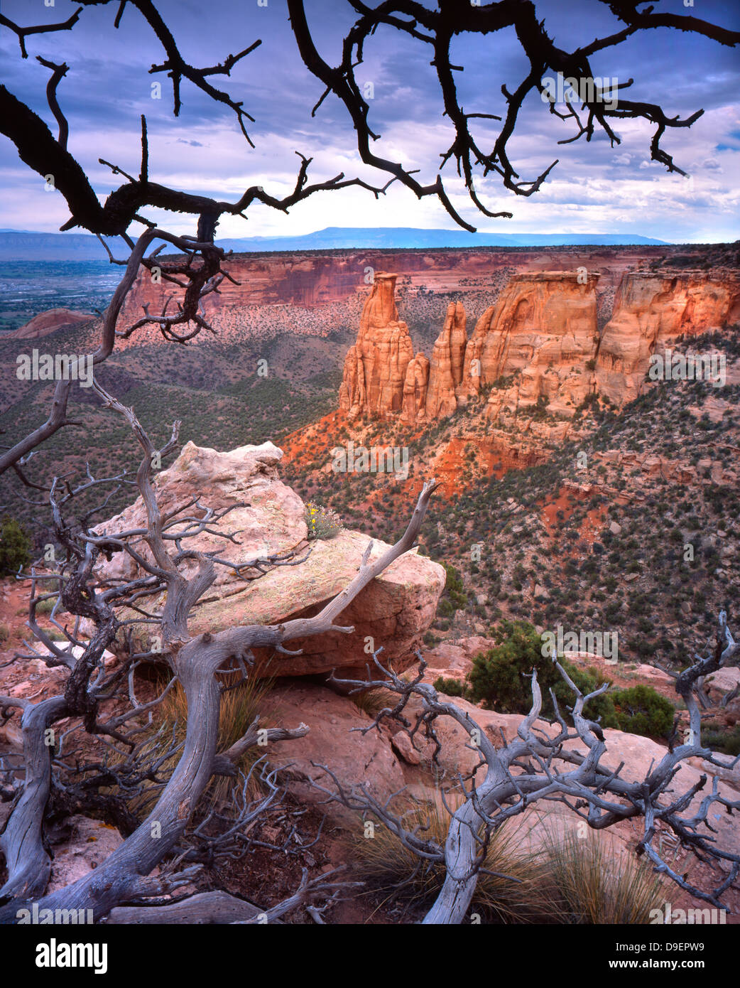 Prominent rock croppings as seen from Rim Drive in Colorado National ...