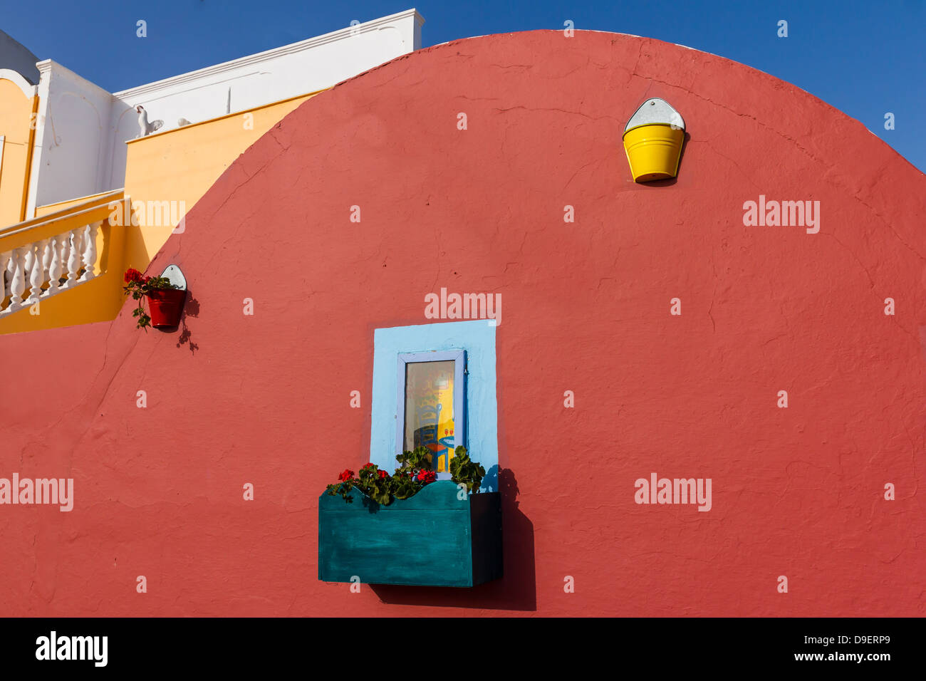 Traditional colorful and decorated house wall in Greece Stock Photo - Alamy