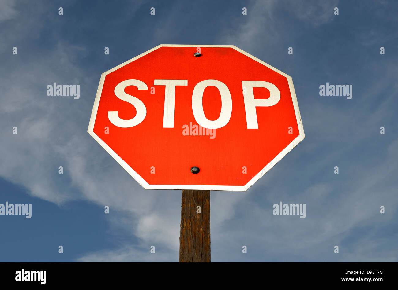 Stop sign, stop, Joshua Tree Nationalpark, Mojave desert, California ...