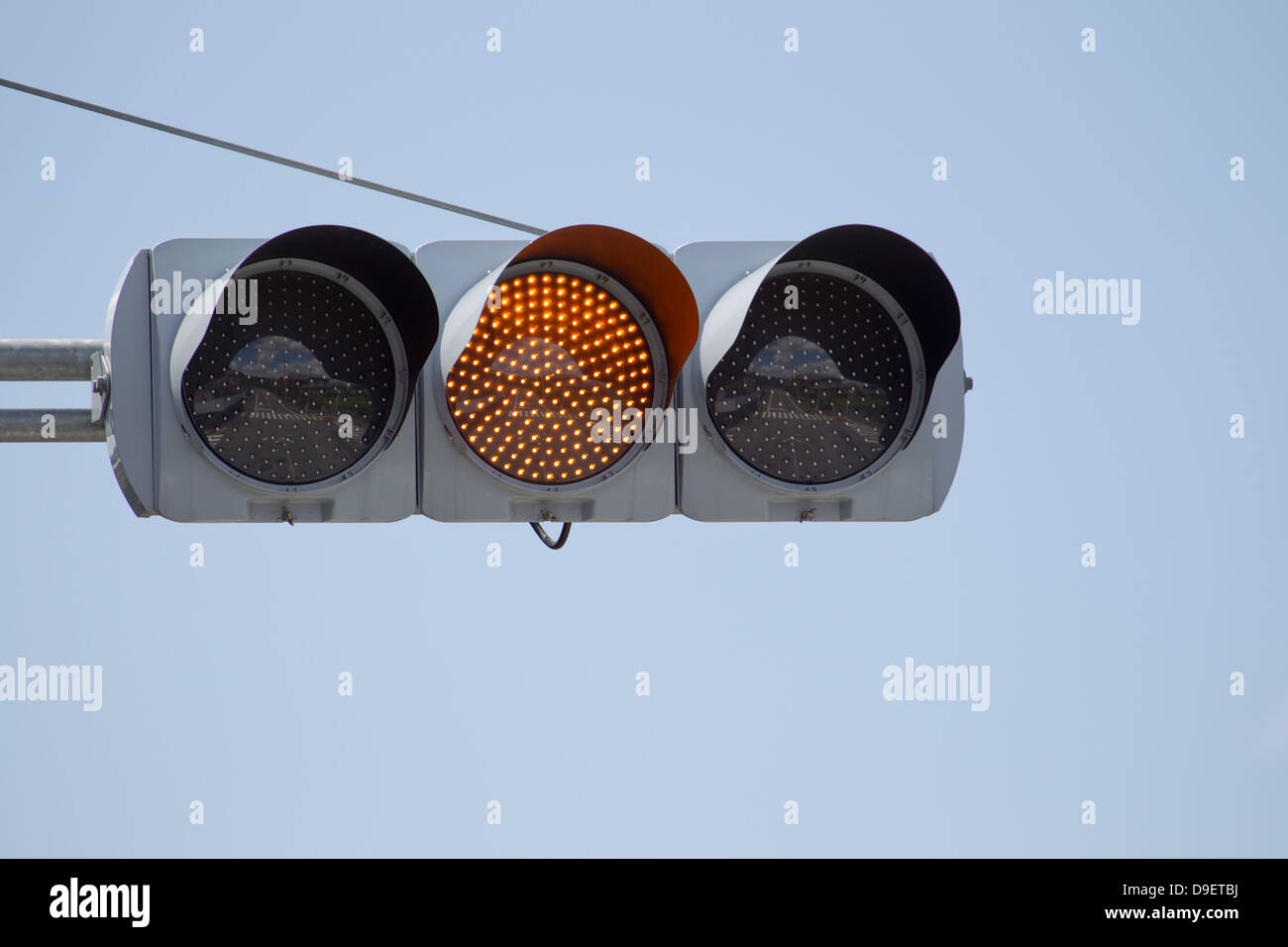Yellow traffic light Stock Photo - Alamy
