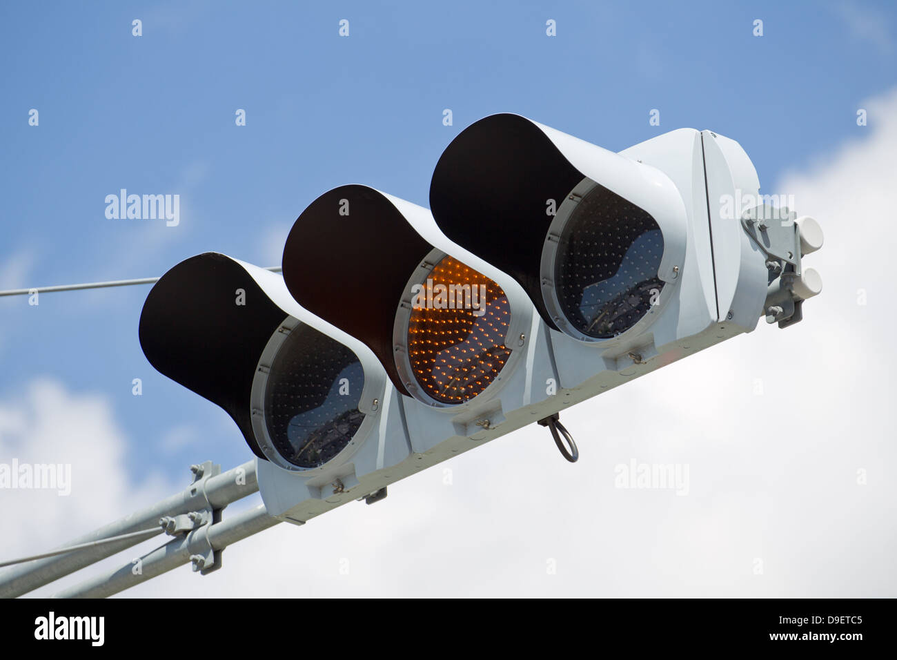 Yellow traffic light Stock Photo - Alamy