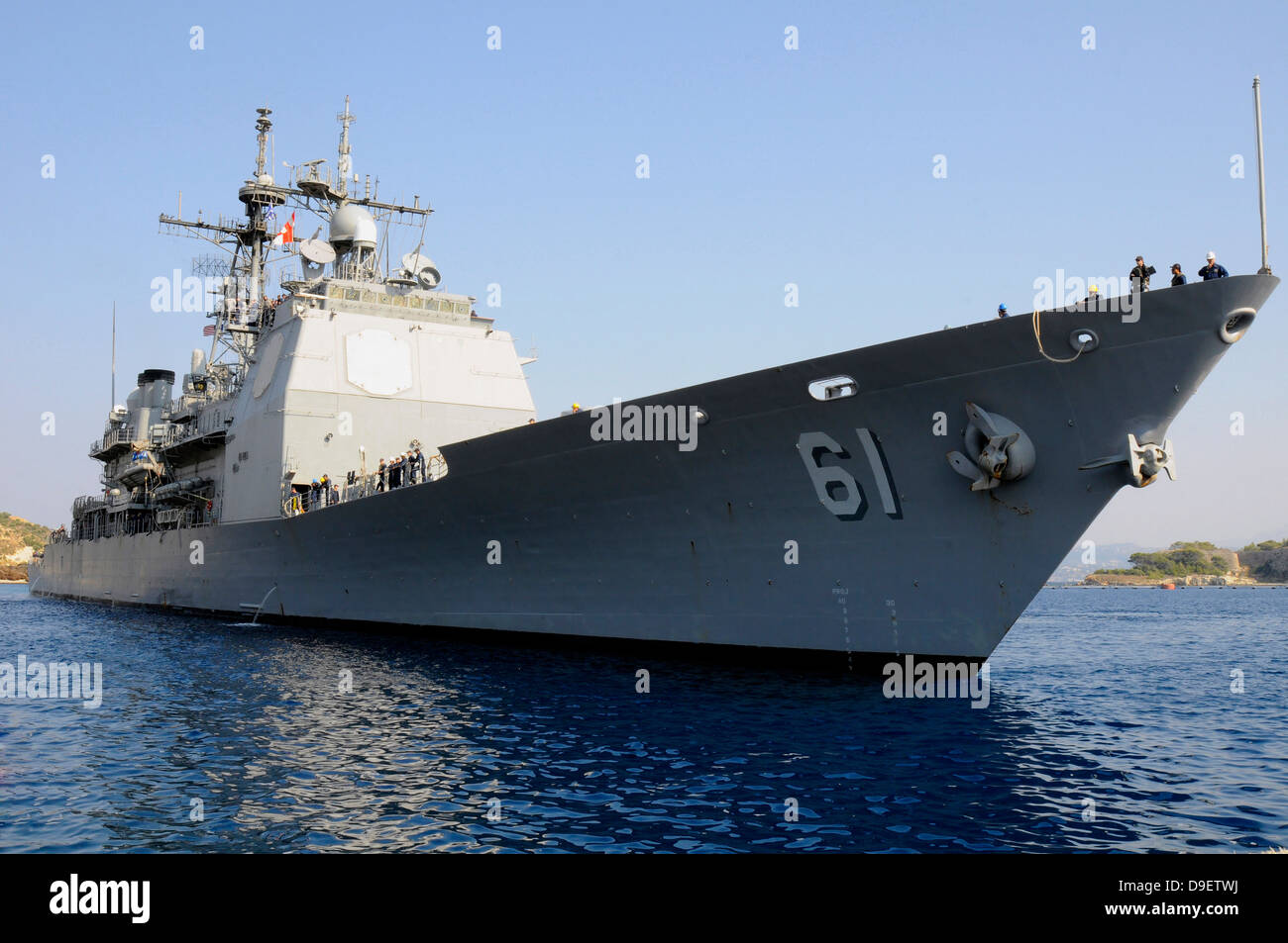 USS Monterey arrives at the for a routine port visit in Souda Bay ...