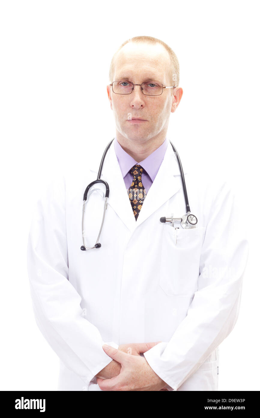 Serious looking male medical doctor Stock Photo - Alamy