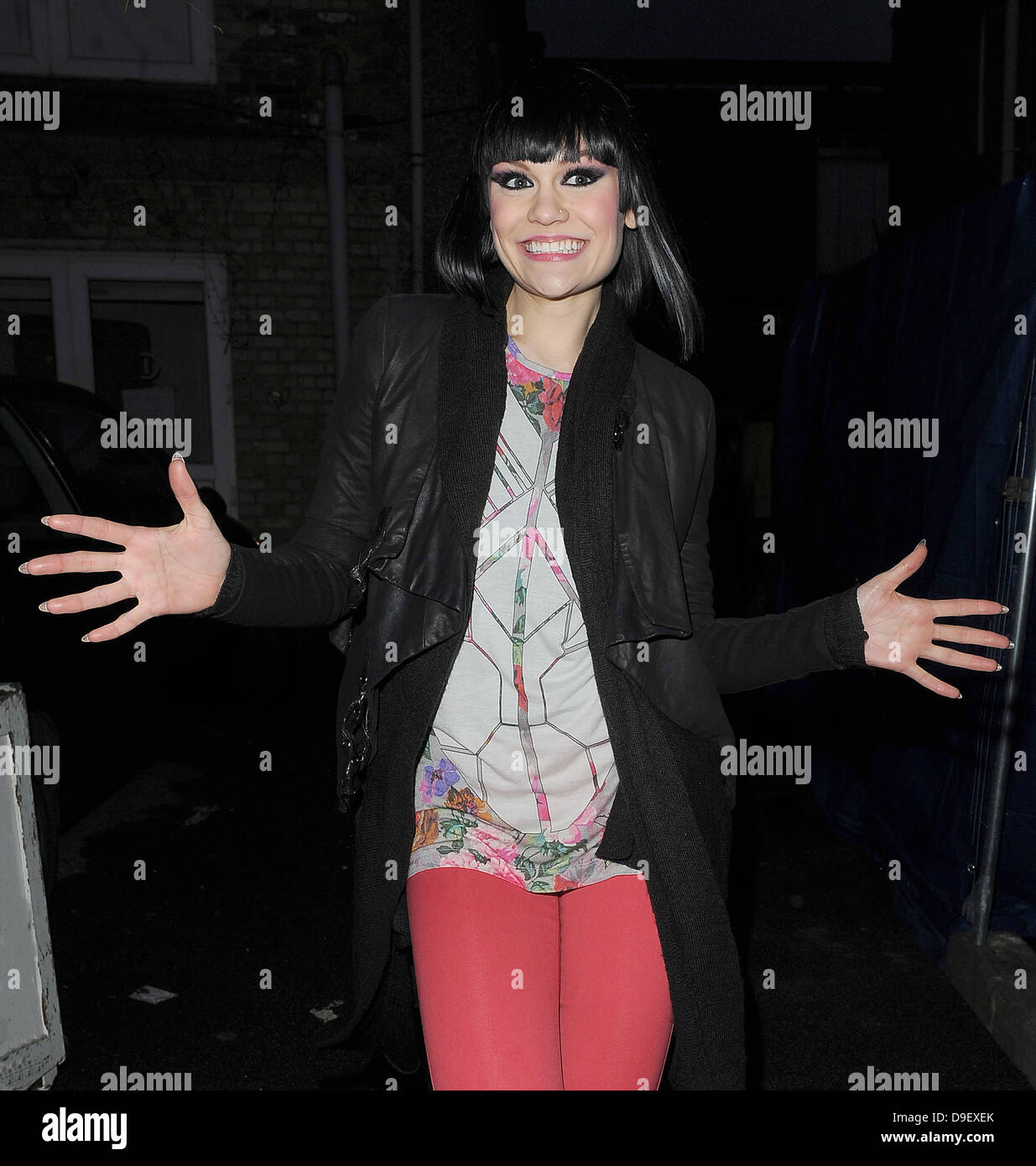 Jessica Cornish aka Jessie J arriving at a recording studio in London ...