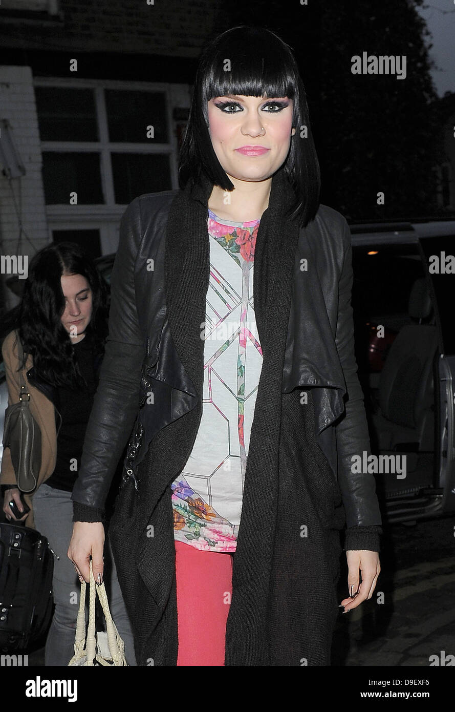 Jessica Cornish aka Jessie J arriving at a recording studio in London ...