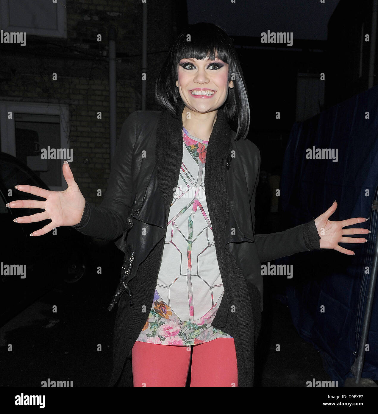 Jessica Cornish aka Jessie J arriving at a recording studio in London ...
