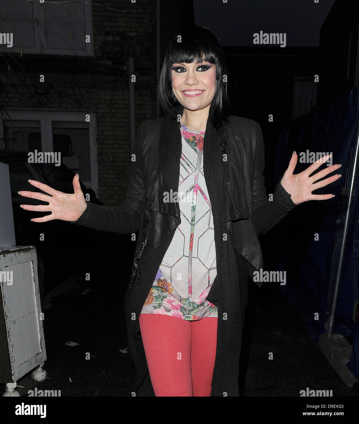 Jessica Cornish aka Jessie J arriving at a recording studio in London ...