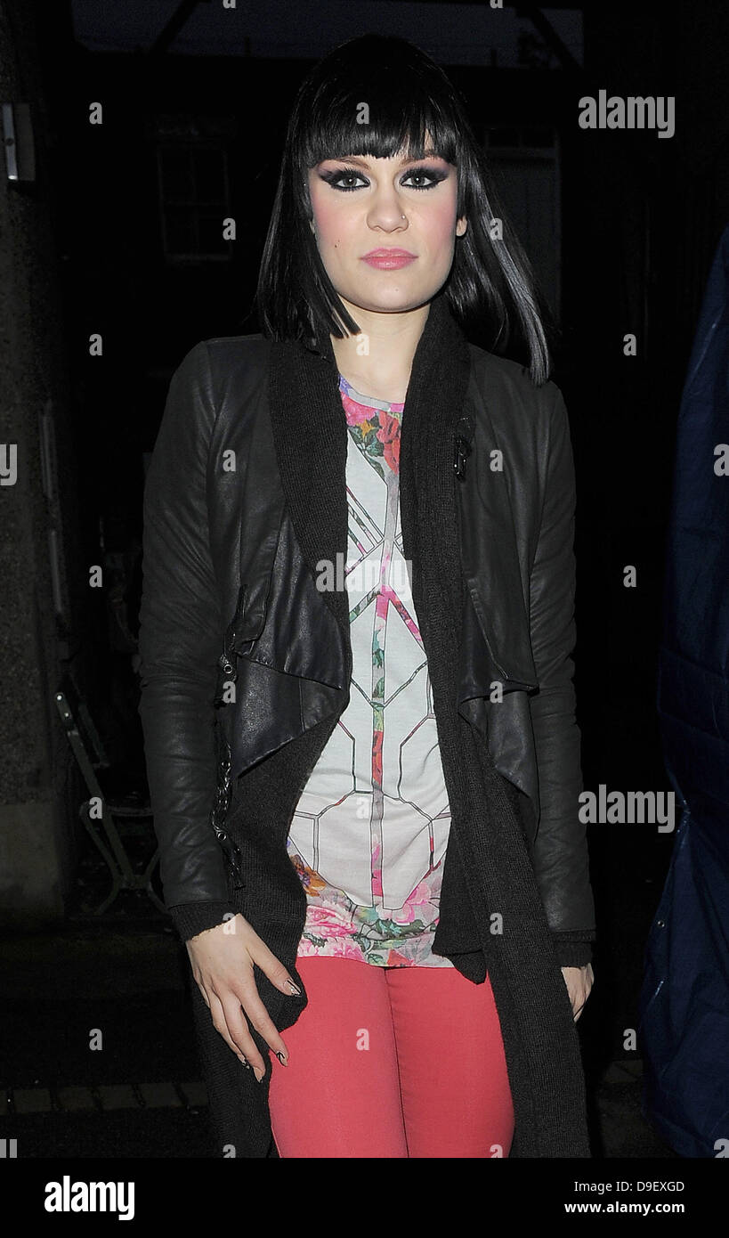 Jessica Cornish aka Jessie J arriving at a recording studio in London ...
