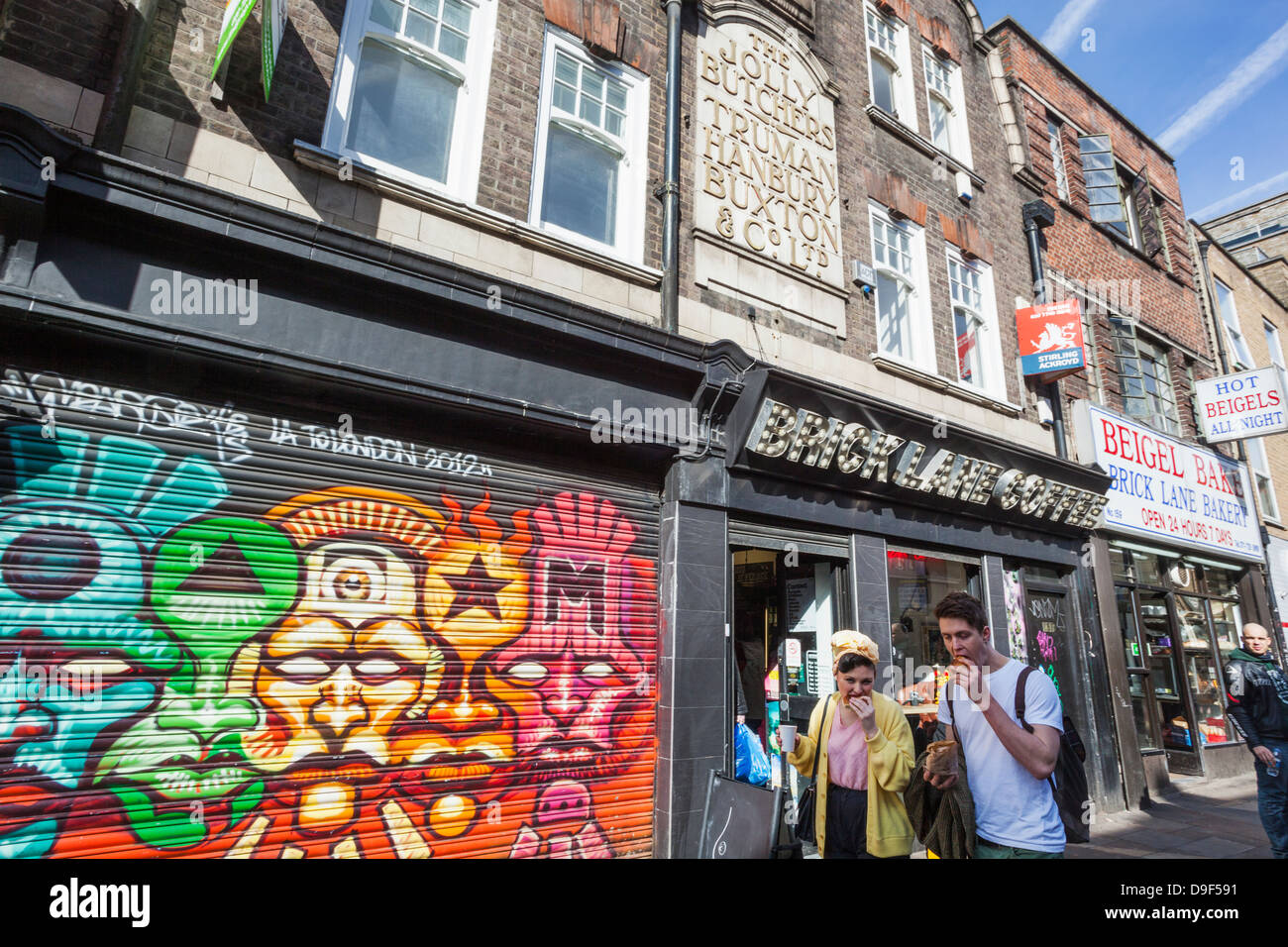 England, London, Shoreditch, Brick Lane, Street Scene Stock Photo - Alamy