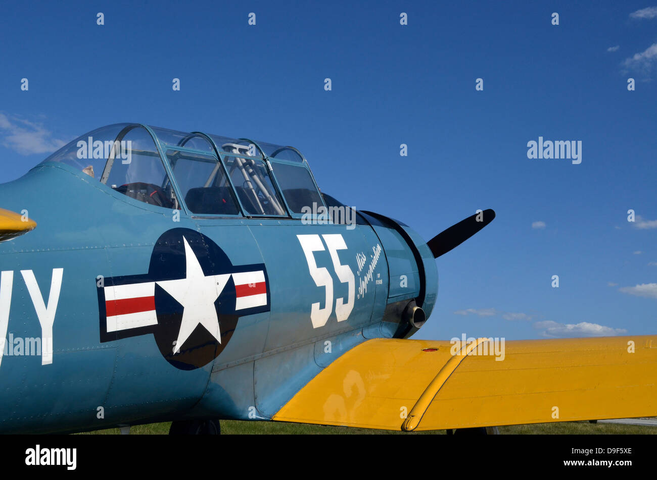 A BT-15 Valiant aircraft built by Vultee Aircraft Stock Photo - Alamy