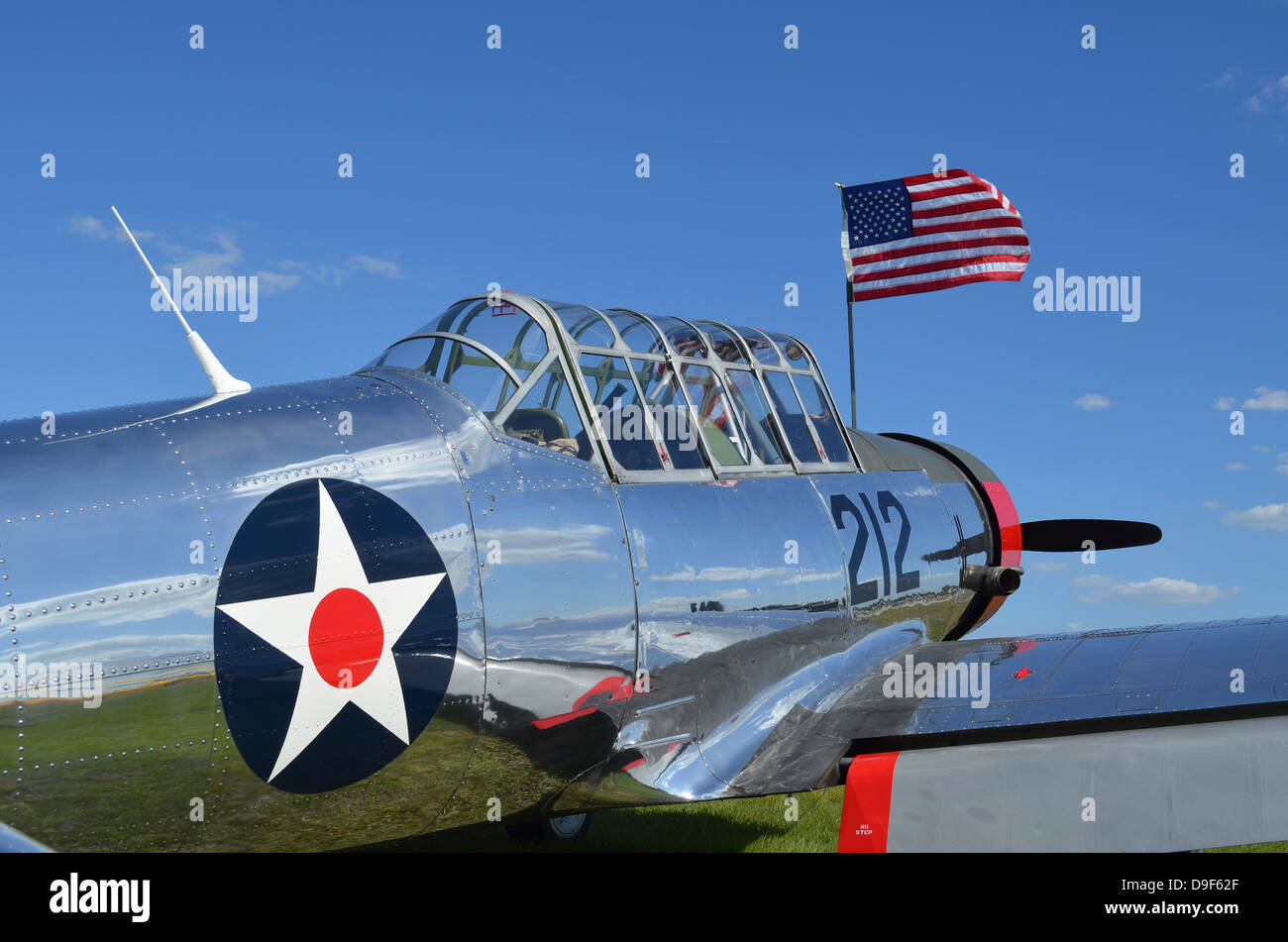 A BT-13 Valiant trainer aircraft built by Vultee Aircraft Stock Photo ...