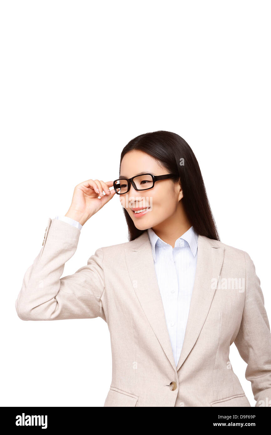 young business woman wearing glasses Stock Photo - Alamy
