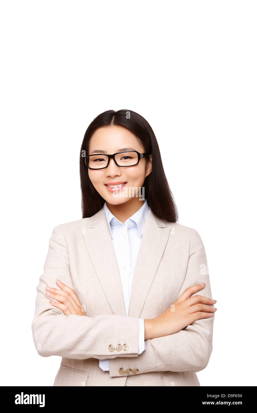 young business woman wearing glasses Stock Photo - Alamy