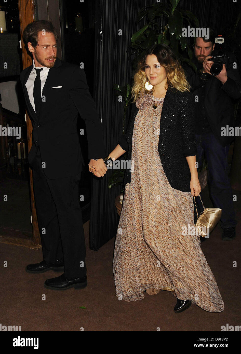 Drew Barrymore and Will Kopelman Pre-Oscar dinner with Charles Finch ...